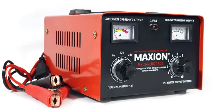 R̲O̲Z̲E̲T̲K̲A̲ | Трансформаторний зарядний пристрій Maxion MXCT PLUS- 15CT 6, 12, 24 В купити у ...