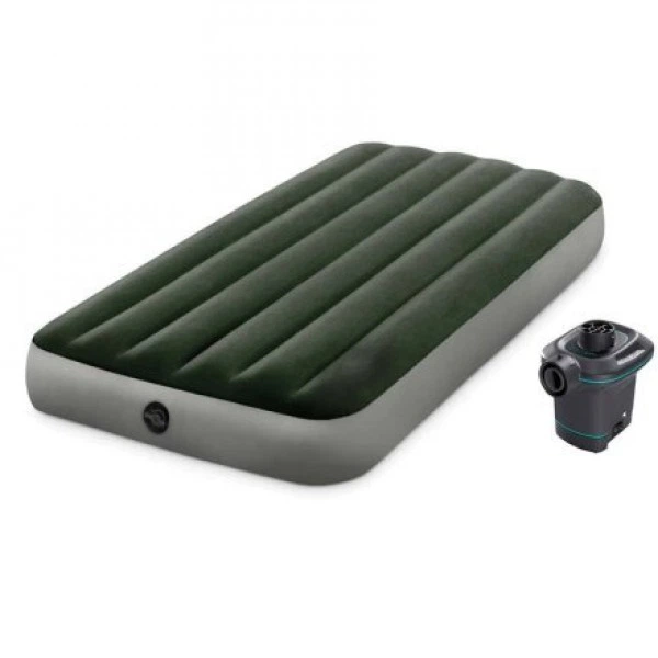 Надувной матрас 99 х 191 х 25 см Intex 64107 c электронасосом 220В ...