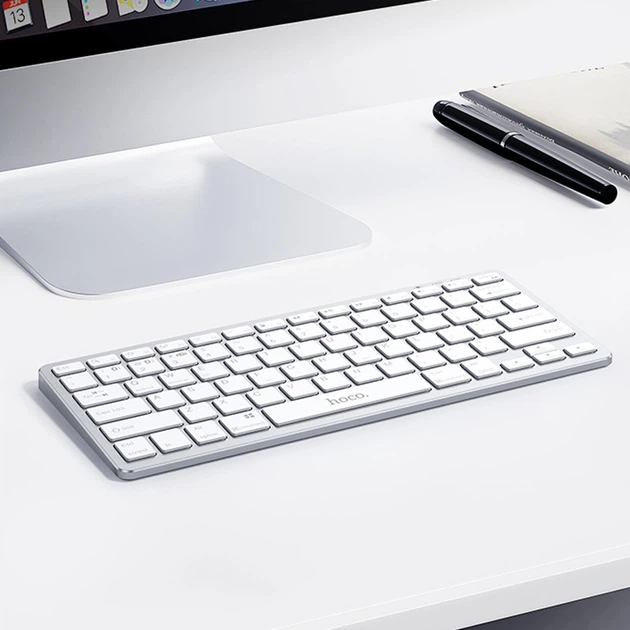 Бездротова клавіатура Hoco GM32 Wisdom dual-mode (English version) Silver – фото, відгуки ...