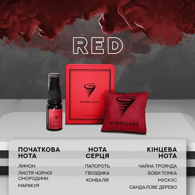 Автомобільний ароматизатор HURRICANE RED (STANDART) – фото, відгуки ...