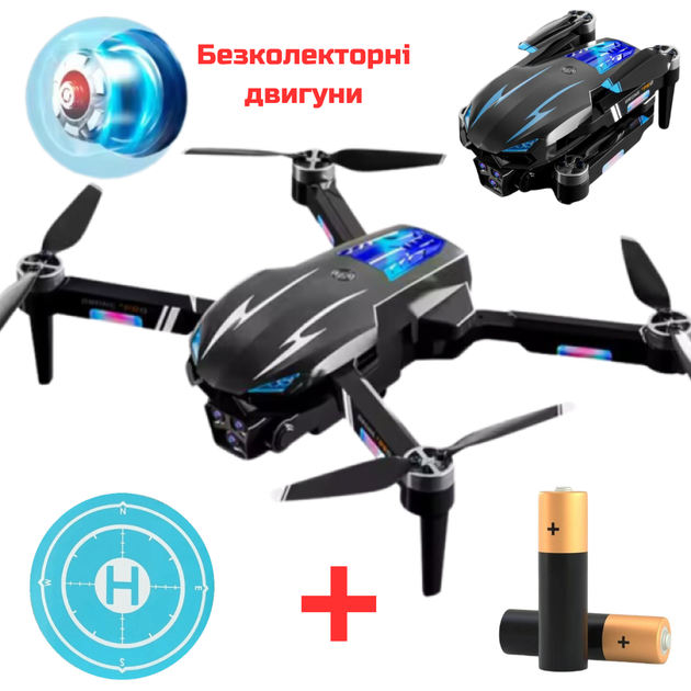 Квадрокоптер K706 - Дрон з безщітковим двигуном, 4K камерою, дальністю 100 м, 12 хв часу польоту ...
