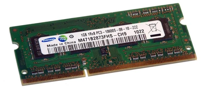 Оперативна пам'ять Samsung (SO-DIMM, DDR3, 1Gb, 1333 MHz, M471B2873FHS ...