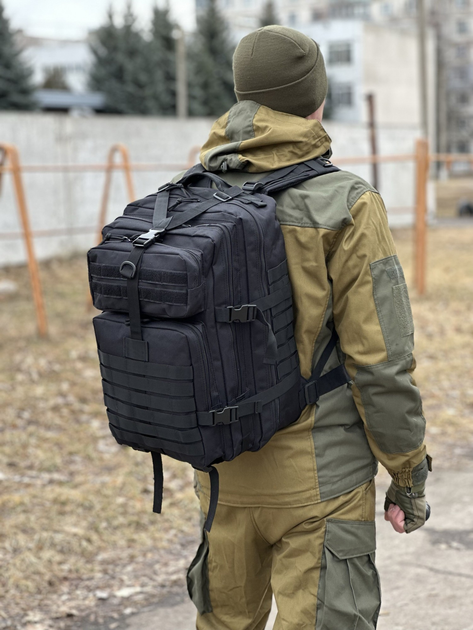Военный тактический рюкзак 50л штурмовой Oxford 800D с системой ...