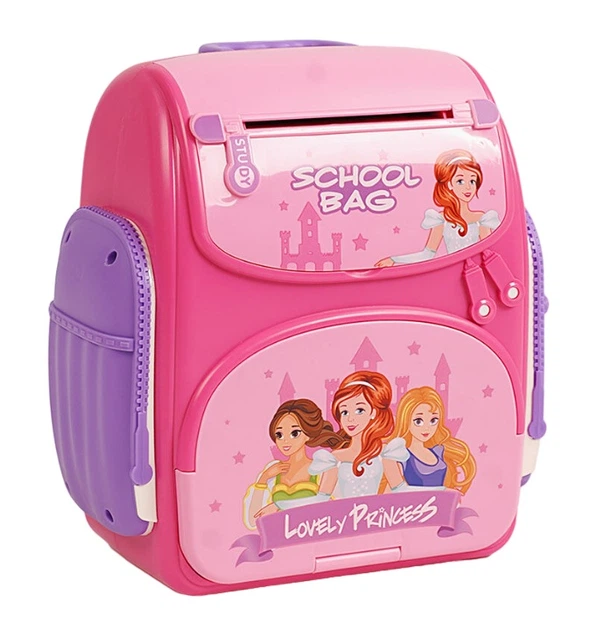 Детская копилка Rukela Сейф Рюкзак 18х10х19.8 см Розовый (120856 ...