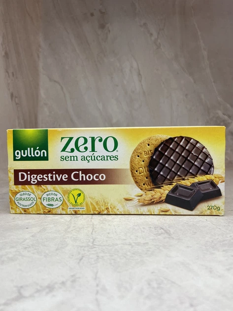 Печиво без цукру GULLON ZERO Digestive Choco вкрите темним шоколадом ...