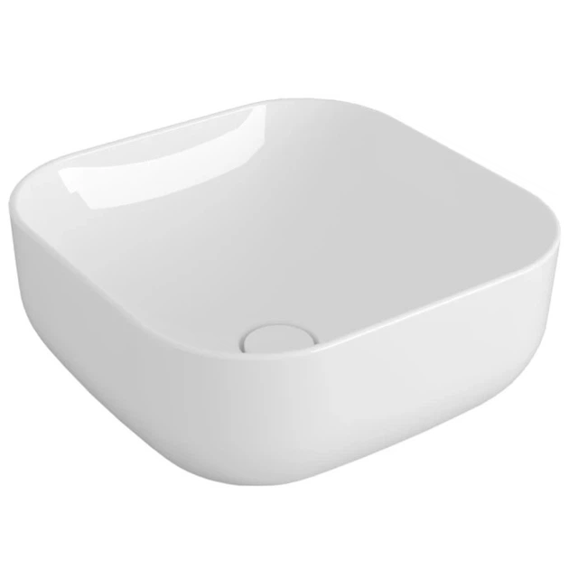 Умивальник накладний SIMAS Balloon 450x450x200мм квадратний білий ...