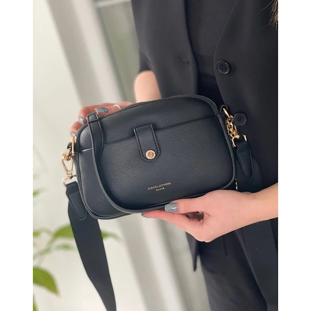 Сумка женская кросс боди из кожзаменителя David Jones 27662 черная от ...