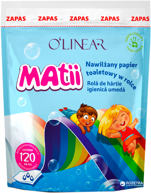 ROZETKA | Детская влажная туалетная бумага в рулоне O'Linear Matii ...
