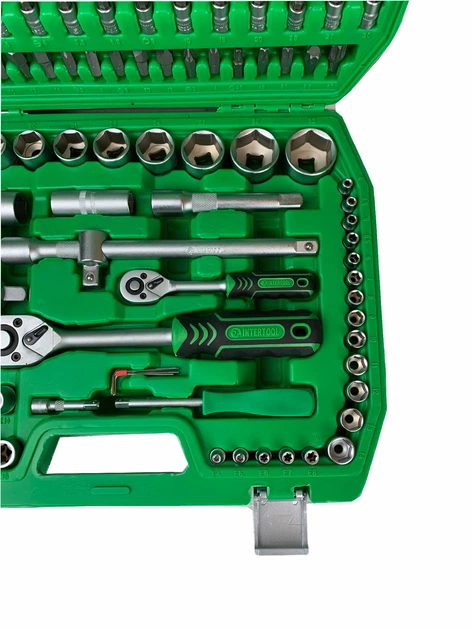 Автомобільний набір інструментів Intertool 108 предметів набір ключів для дому автонабір з ...