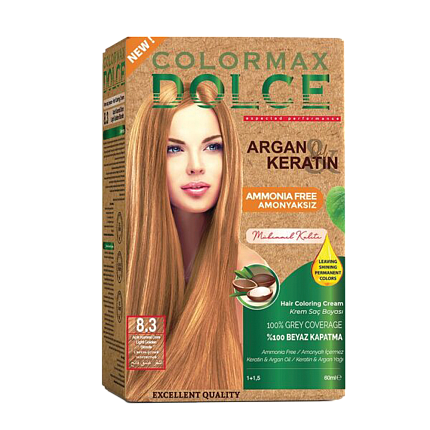 Крем-краска для волос COLORMAX (без аммиака) №8.3 Светло-русый ...