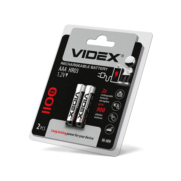 Аккумулятор Videx HR03/AAA 1100mAh Ni-Mh 2 шт (69906) – фото, отзывы, характеристики в интернет ...
