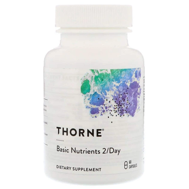 Мультивітаміни без заліза Thorne Basic Nutrients 2 / Day, 60 капсул ...