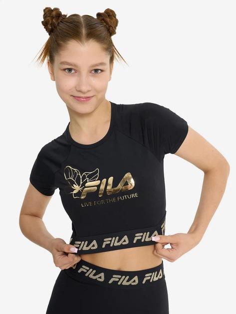 Подростковая футболка для девочки Fila 134524FLA-99 146-152 см Черная (2999002594090 ...