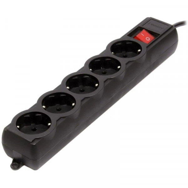 Мережевий фільтр Gembird SPG5-G-15B-PRO 4.5m 5 розеток Black – фото ...