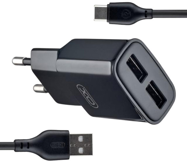 Сетевое зарядное устройство Xo L92c 2 Usb 2 4a кабель Usb Type C