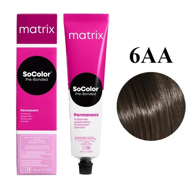Стойкая крем-краска для волос Matrix SoColor Beauty Power Cools 6AA 90 ...