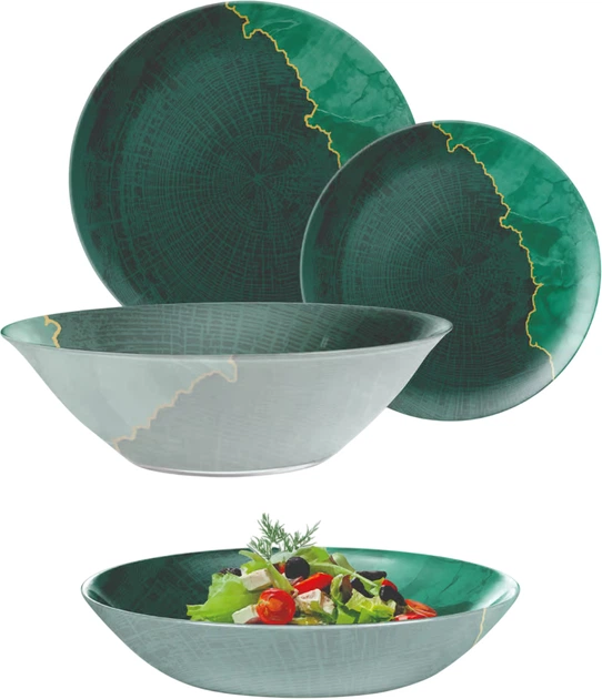 Столовий сервіз Luminarc Algoreene Green на 6 персон 19 елементов ...