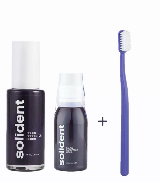Сет для отбеливания зубов сыворотка + ополаскиватель для зубов Solident ...