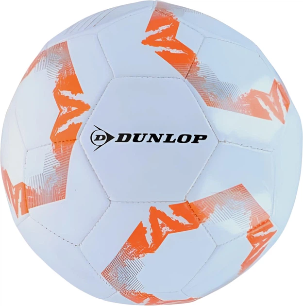 Мяч футбольный Dunlop Football 5 размер Белый/оранжевый (dl-fb-wor ...