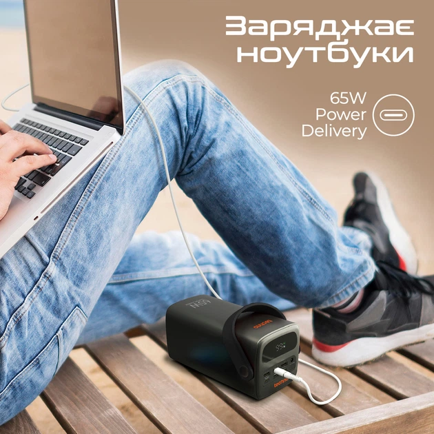 УМБ Techno PowerBank-80 80000 mAh 65W 2хUSB-С 2хUSB-A Black (powerbank ...
