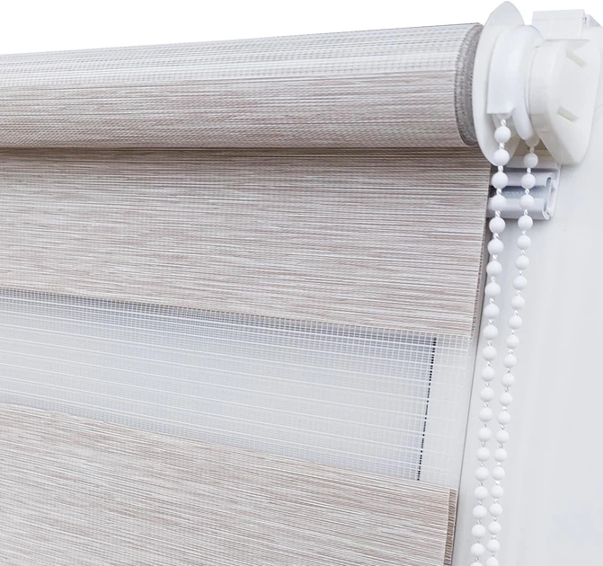 Ролета Bigimot День-ніч з направляючою 55*170см Світло-коричневий ...