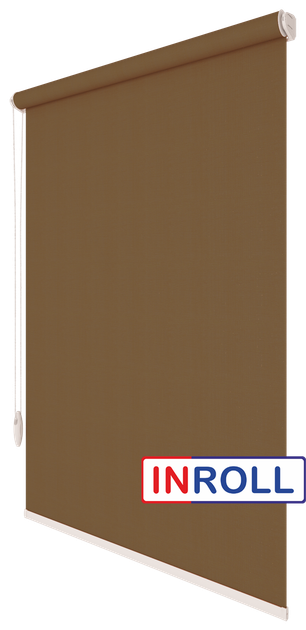 Ролета тканевая INROLL Есо-Standart 150х185 см BO Berlin Коричневый 301 ...
