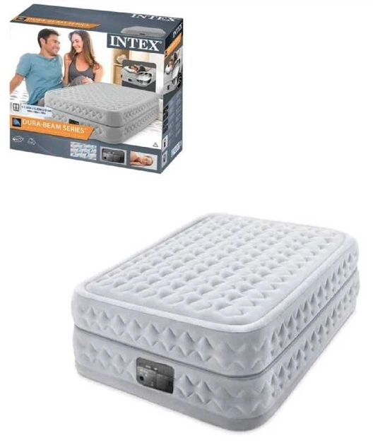Велюр матрас Intex 64490 ND, 152х203х51см, встроенный электронасос ...