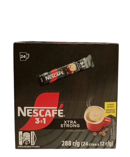 Купить Кава Nescafe Extra Strong 3в1 в стіках 24 шт *12 г (493 ...