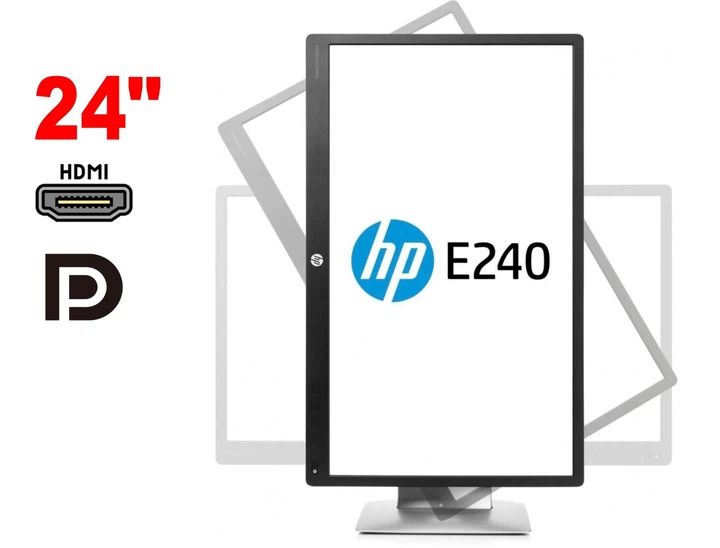 Монітор HP EliteDisplay E240 / 24" (1920x1080) IPS / 1x HDMI, 1x DP, 1x VGA, 3x USB 3.0 / VESA ...