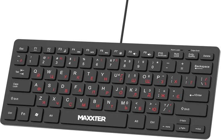 Клавіатура дротова Maxxter KBM-C01B-UA USB Black – фото, відгуки, характеристики в інтернет ...