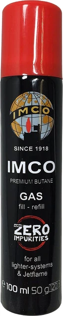 Газ для запальничок Imco Premium Butane Gas 100 мл (IM1800301) – фото, відгуки, характеристики в ...