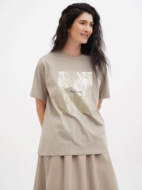 Футболка хлопковая оверсайз женская EQUILIBRI W213 070 000-172 M Grey (2299965853242 ...