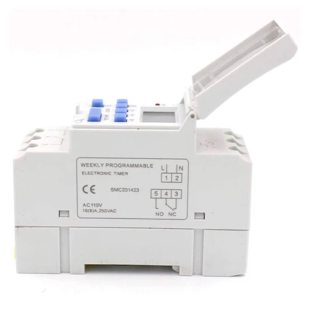 Реле часу або тижневий таймер Bodasan 220В 16А на DIN рейку з РК-дисплеем (THC-15) – фото ...