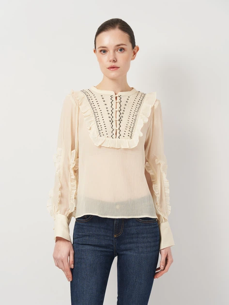 Блузка женская Zara 7200/305 L Бежевая (07200030052045) – Брендовая одежда | ROZETKA