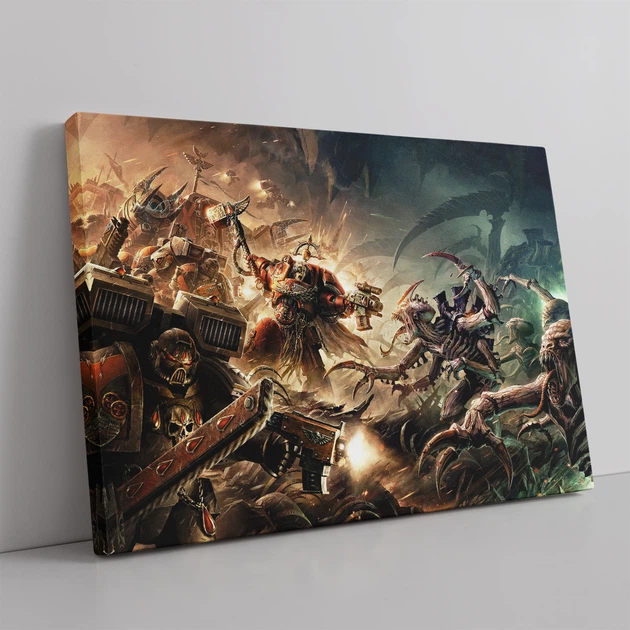 Картина на полотні "Вархаммер 40000, Тираніди та Ультрамарини ...