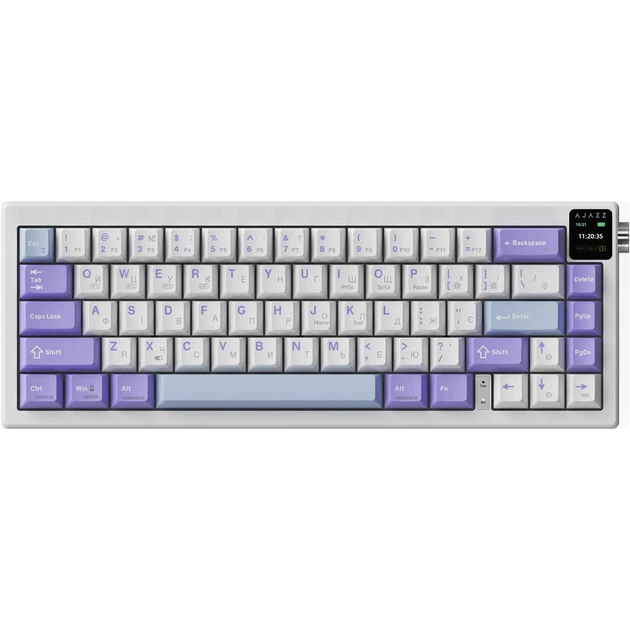 Клавіатура бездротова Ajazz AK650 Flying Fish Switch Purple (AK650-FF ...