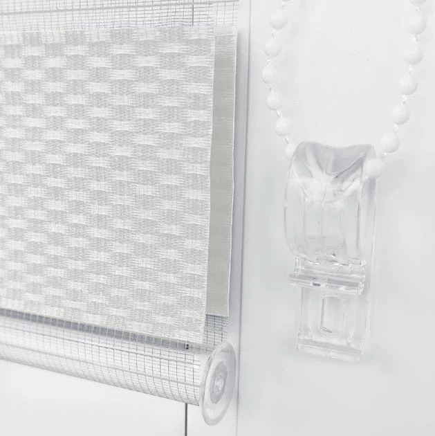 Ролета Bigimot День-ночь с фиксацией 118*170 см Молочный 3D объем ...