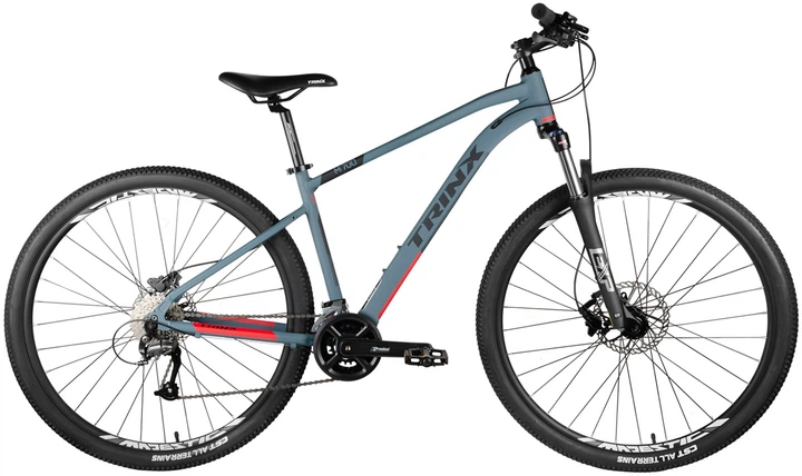 Велосипед TRINX M700 Pro 29" 17" Matt-Grey-Grey-Red (M700Pro.17MGGR ...