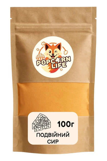 Подвійний сир добавка приправа для попкорну та снеків Popcorn Life 100г фото відгуки