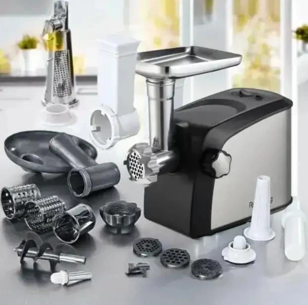 М'ясорубка електрична Rainberg RB-2270 3800Вт з реверсом та насадками для шатківниці та ковбас ...