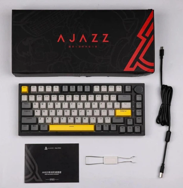 Клавіатура AJAZZ AK820 Black-Yellow Ігрова Дротова Механічна – фото, відгуки, характеристики в ...