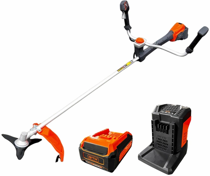Кущоріз акумуляторний GTM BC56/1800BL KIT 56 В ніж + косильна головка ...