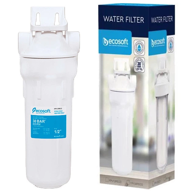 Фільтр механічного очищення високого тиску холодної води Ecosoft 1 2 30bar Fpv12peco фото