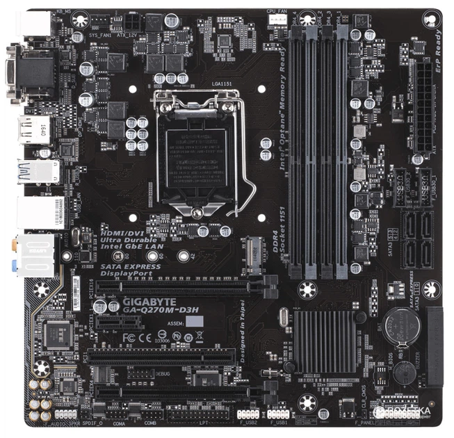 Материнская плата Gigabyte GA-Q270M-D3H (s1151, Intel Q270, PCI-Ex16 ...