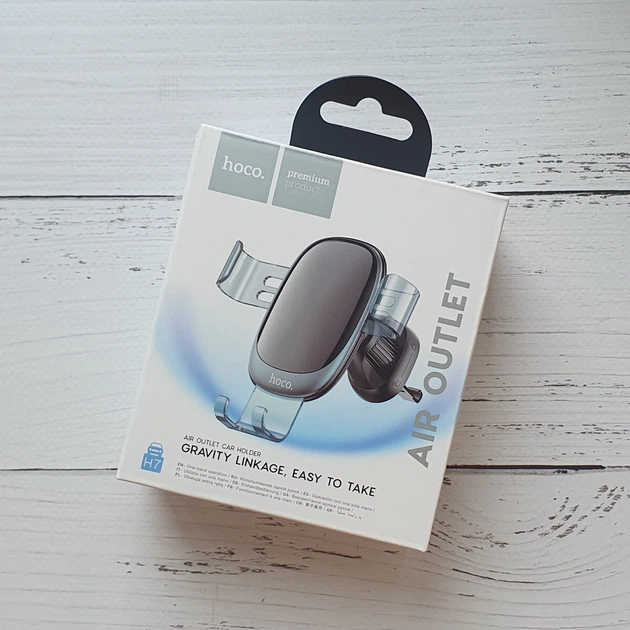 Автодержатель для смартфона Hoco H7 Gravity Car Holder 4.7-7" в решетку ...