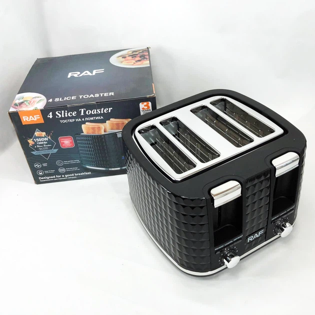 Тостер RAF R.503, 1500 Вт, 4 тости, 6 рівнів підсмажування – фото ...