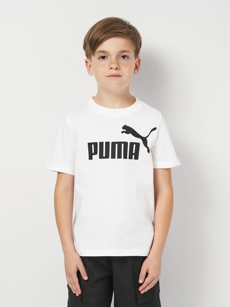 Підліткова футболка для хлопчика Puma Ess No. 1 Logo 68490602 158-164 см White (4067983350429 ...