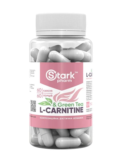 Жироспалювач Stark Pharm L-Carnitine + Green Tea Extract 600 мг 60 ...