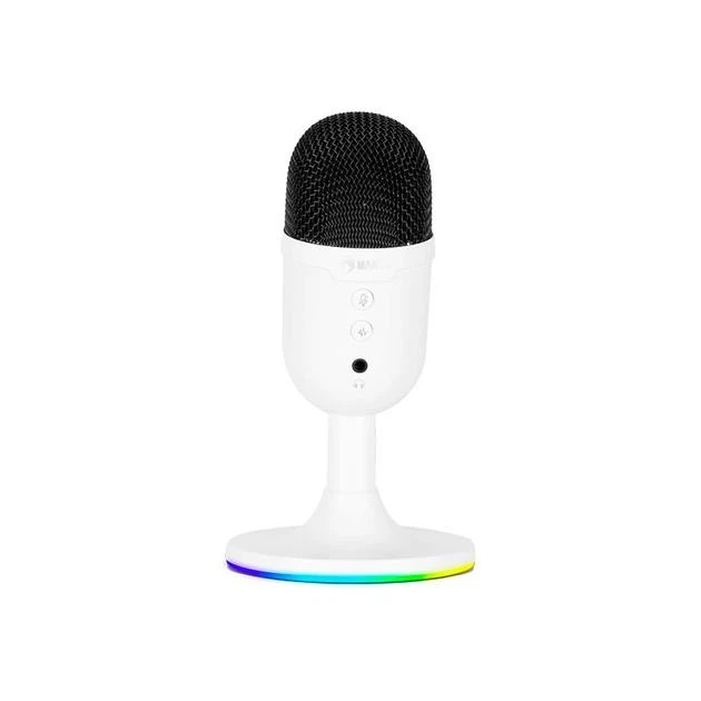 Дротовий ігровий мікрофон RGB MARVO MIC-06, AUX, USB, 1.7m, white ...