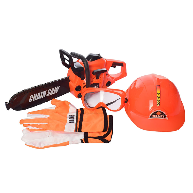Набір інструментів Cayee Дитяча бензопила окуляри рукавички каска ...